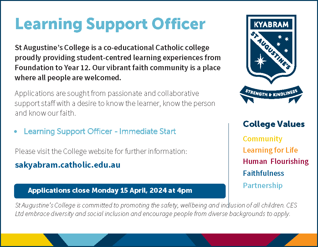 Come Join the Team | Welcome to St Augustine's College Kyabram